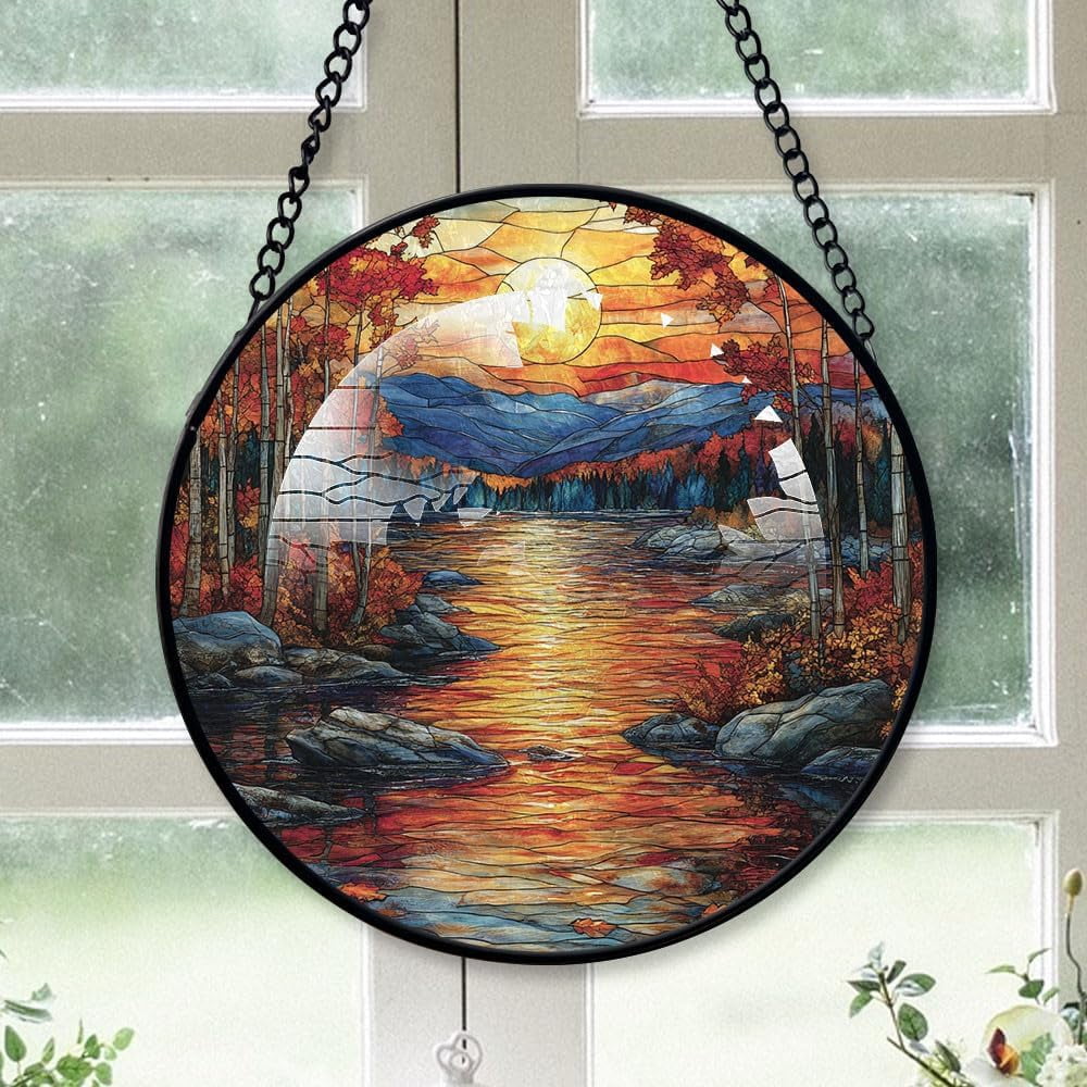 Personalized Fall-Inspired Suncatcher Stained Glass Suncatchers, Fall ...
