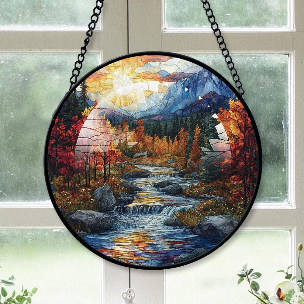 Personalized Fall-Inspired Suncatcher Stained Glass Suncatchers, Fall ...