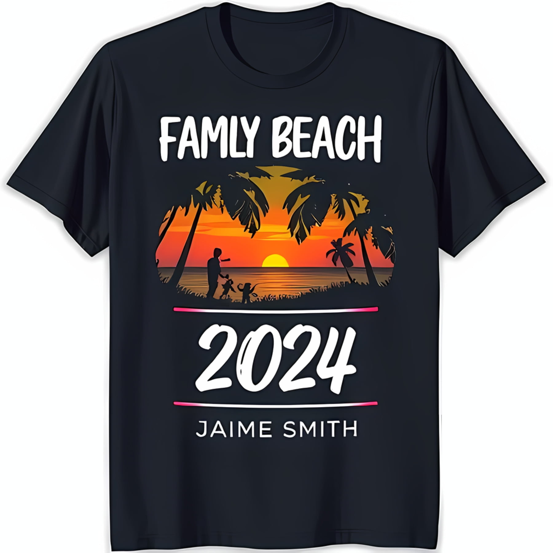 Personalized Family Beach Vacation T-Shirt 2024 Sunset Scene - Walmart.com Personalized Family Beach Vacation T-Shirt 2024 Sunset Scene - Walmart.com