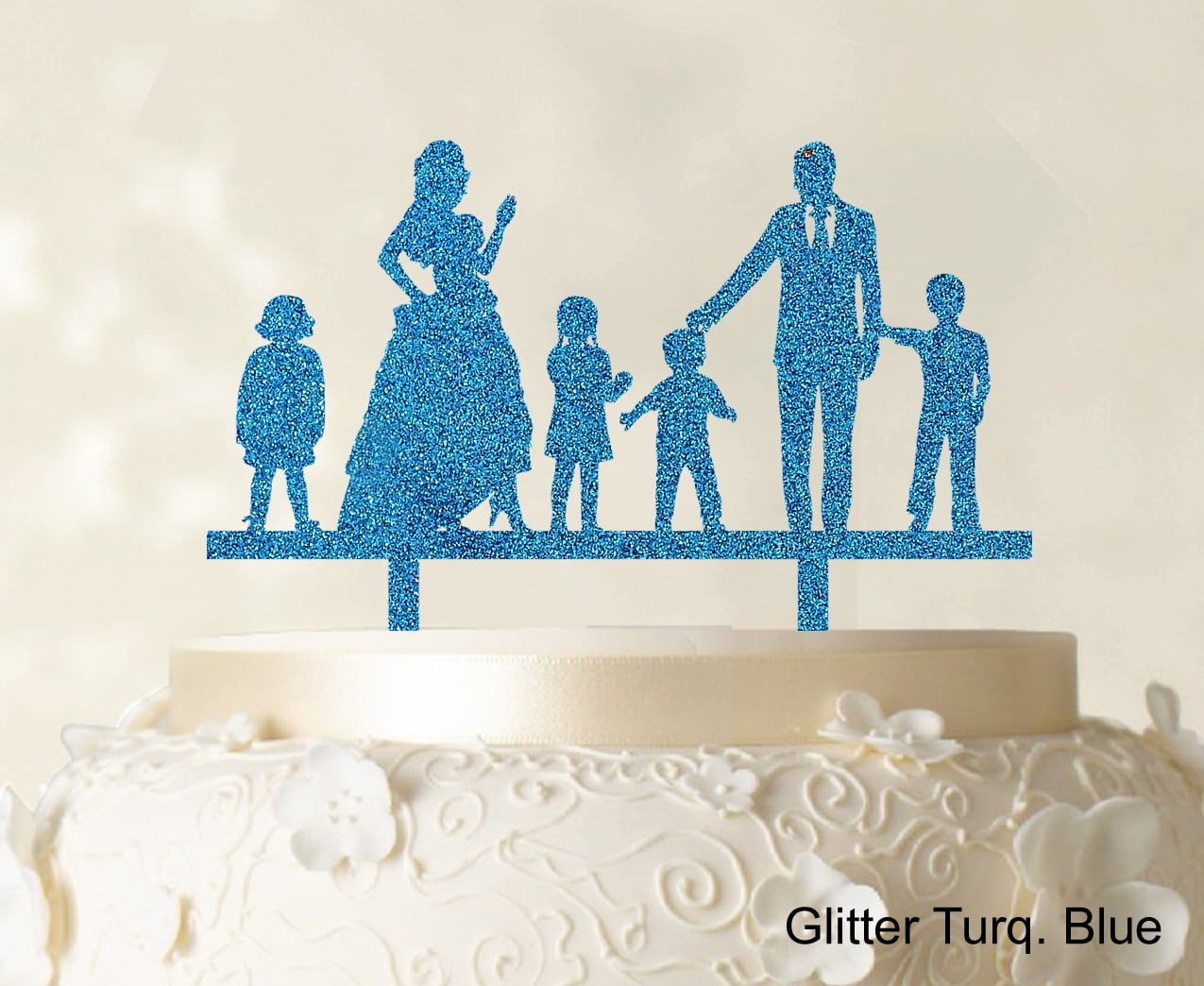 "Personalized Family Cake Topper Custom Silhouette Wedding Cake Topper ...