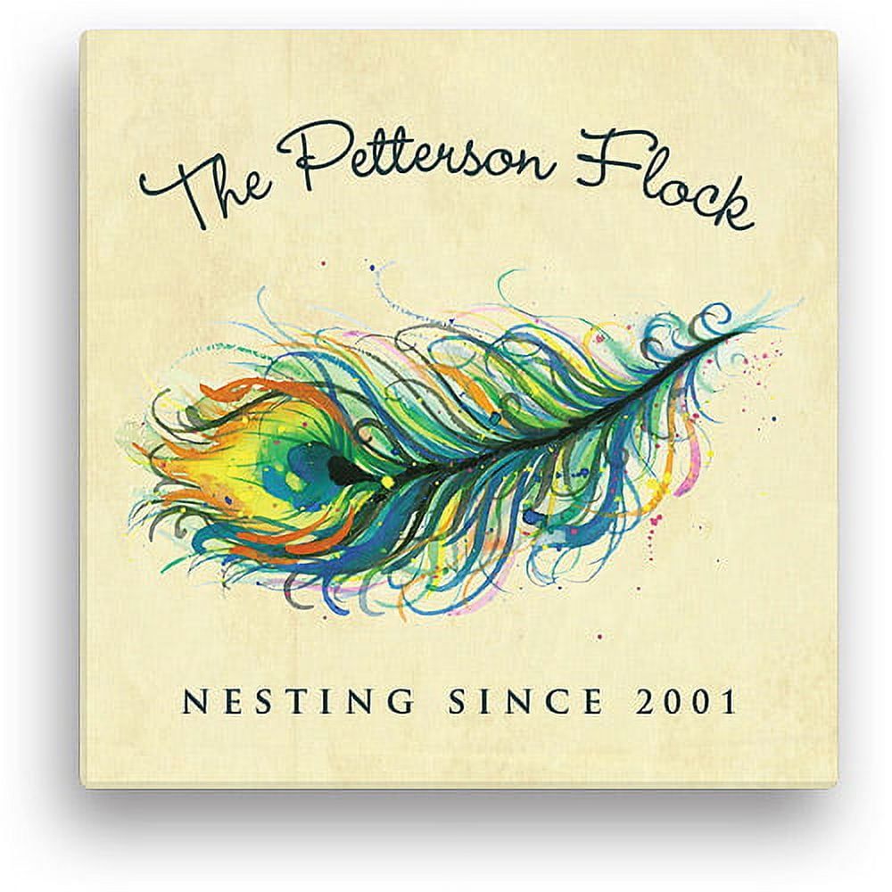 Personalized Family Flock 12" x 12" Canvas - Walmart.com