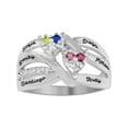 Personalized Family Jewelry Sunny Birthstone Women's Ring available in Sterling Silver, 10k Gold ...