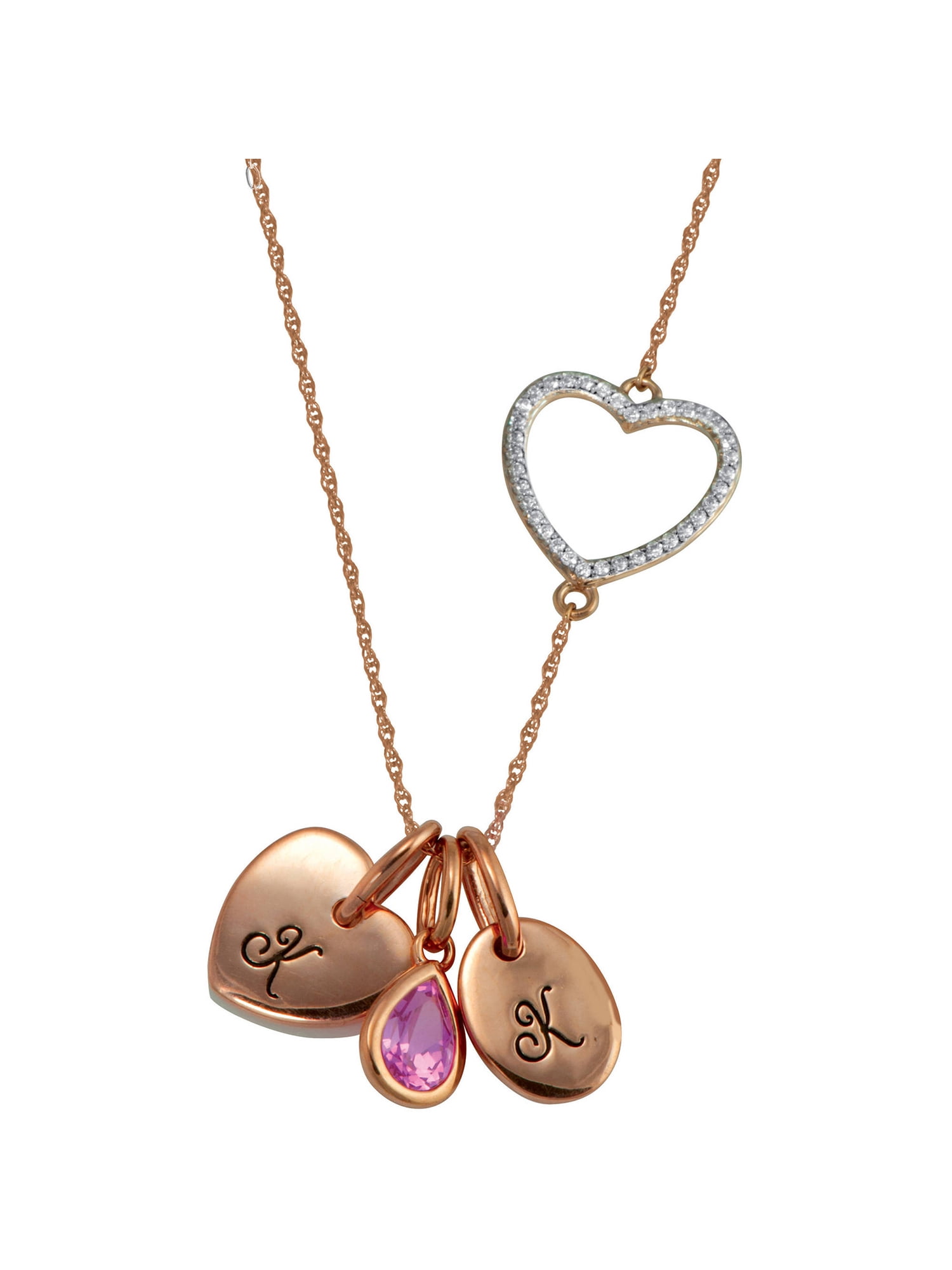 Personalized Family Jewelry Women's Necklace with Initial Charms, 18 ...
