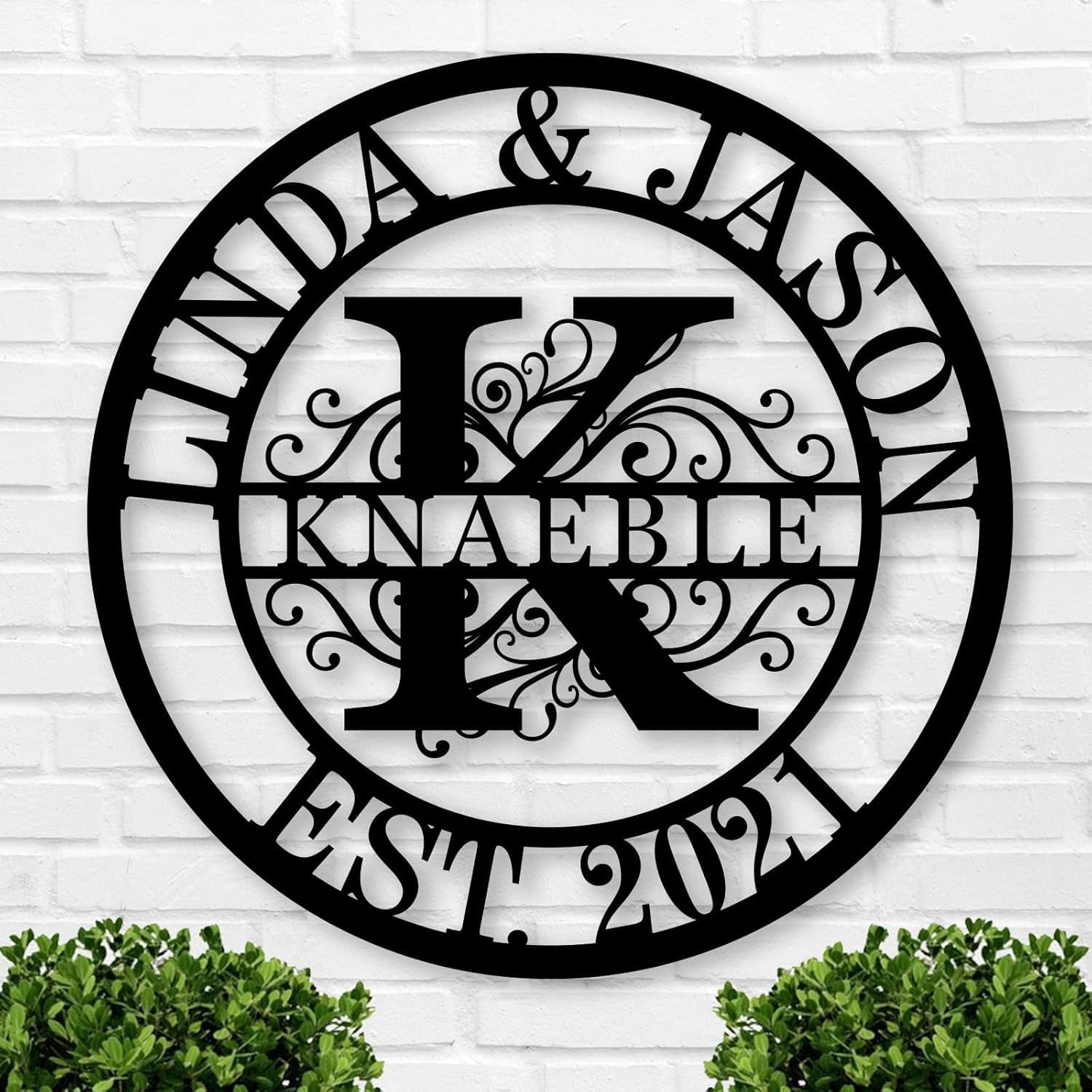 Personalized Family Name Sign Custom Last Name Metal Sign Personalized ...