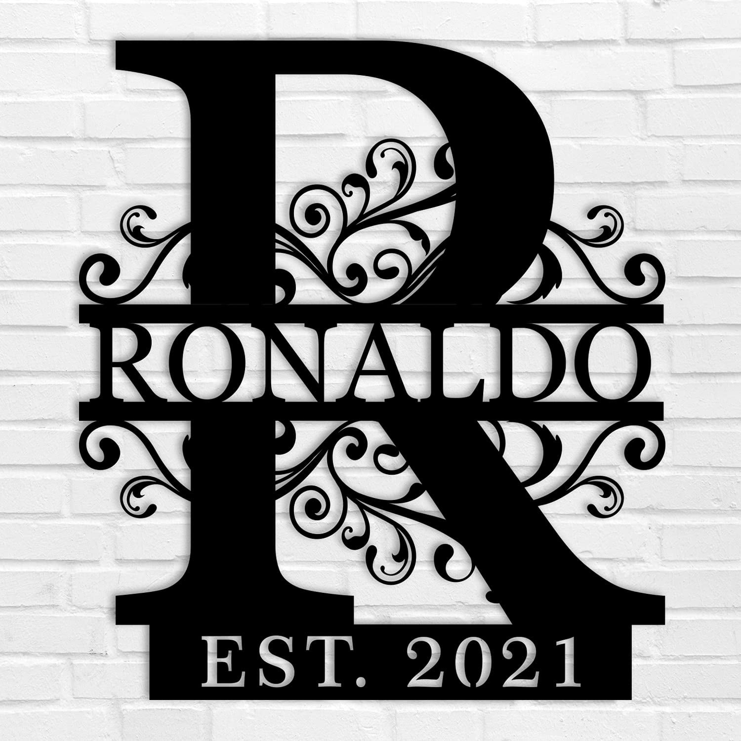 Personalized Family Name Sign, Custom Last Name Sign Metal ...