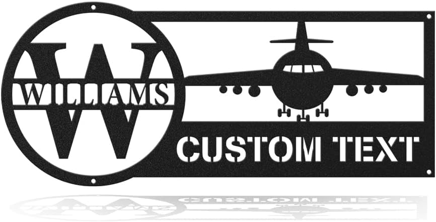 Personalized Family Name Sign,Customized Propeller Plane Metal Sign ...