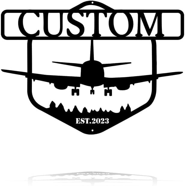 Personalized Family Name Sign,Customized Propeller Plane Metal Sign ...