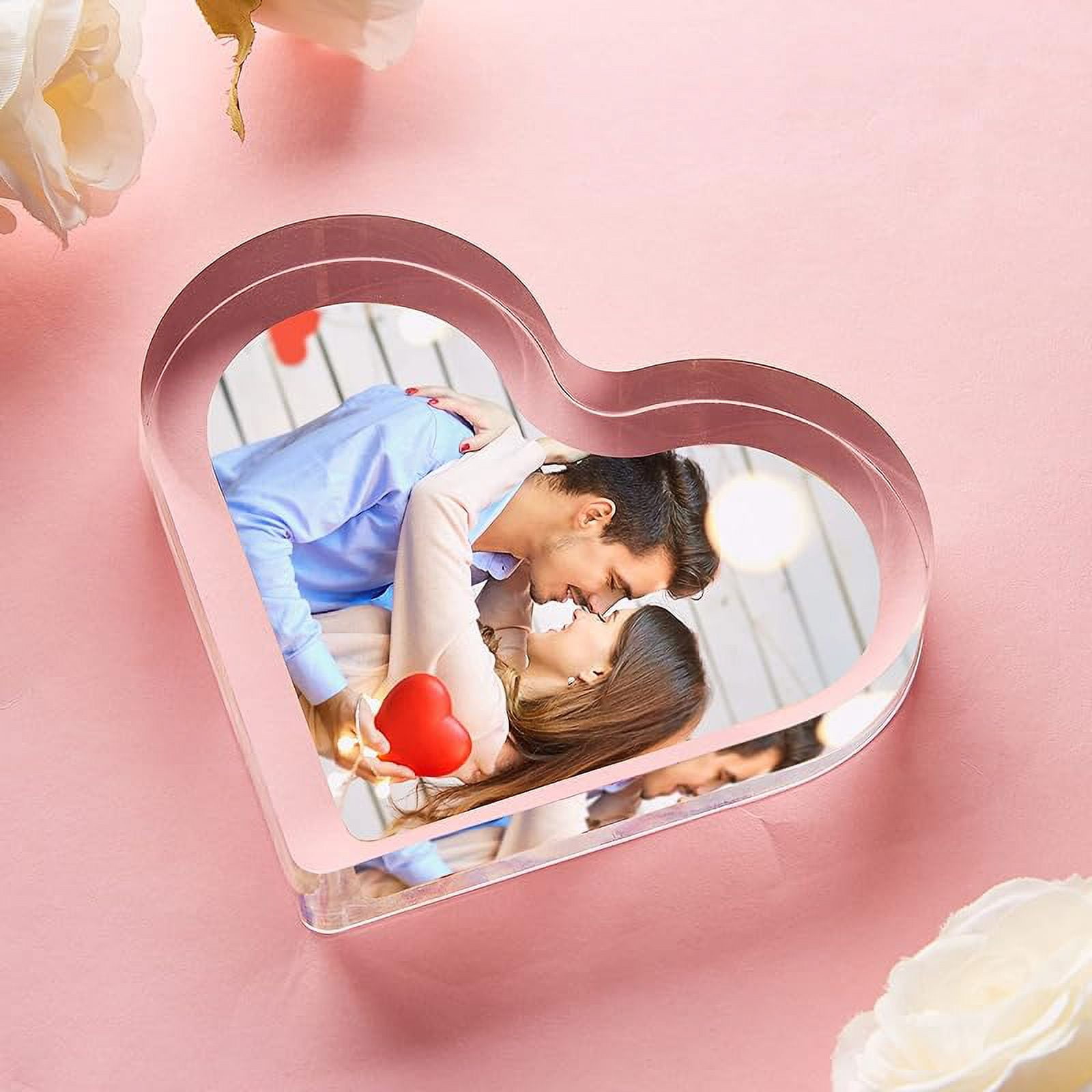 Personalized Family Names Crystal Gift Customized Heart Puzzle Fathers ...