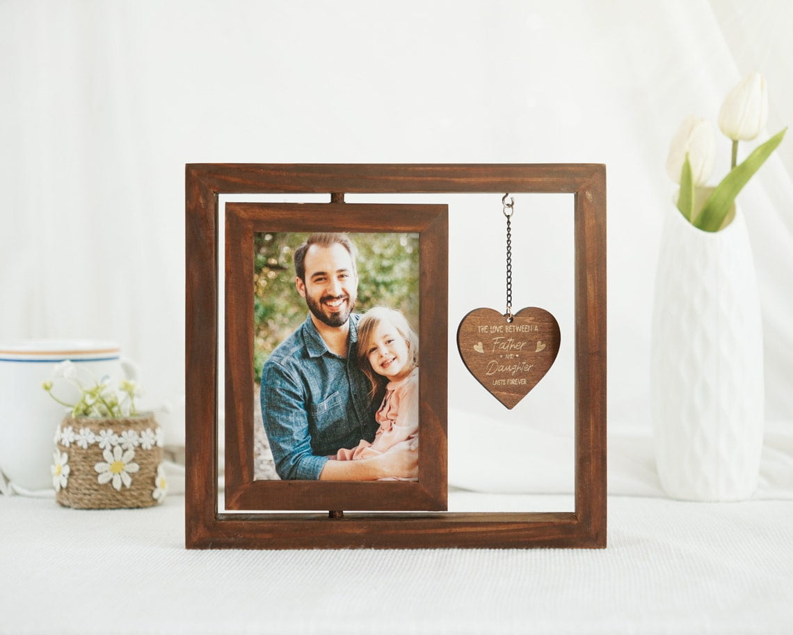 Personalized Family Photo Frame, Custom Family Picture Frame, Dad ...