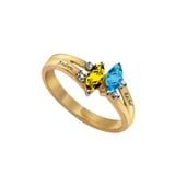 Personalized Family Ring with Up to Two Birthstones - Walmart.com