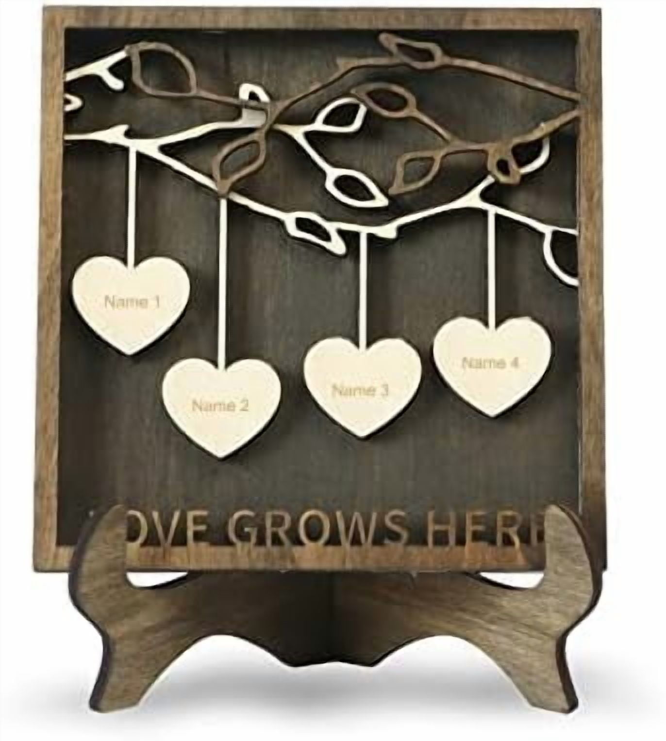 Personalized Family Sign with 2-9 Names Custom Wooden Tree of Life ...