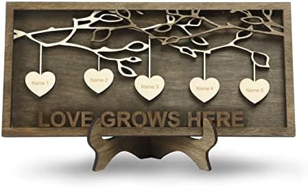 Personalized Family Sign with 2-9 Names Custom Wooden Tree of Life ...