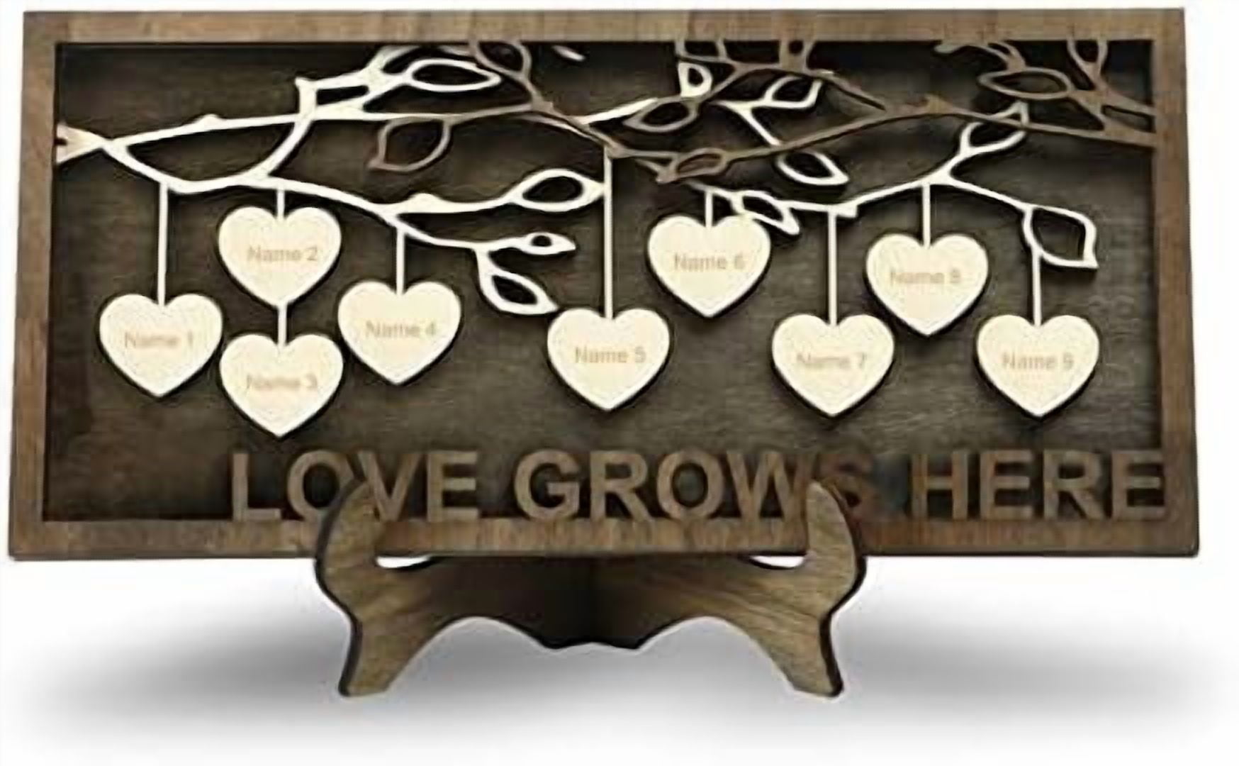 Personalized Family Sign with 2-9 Names Custom Wooden Tree of Life ...