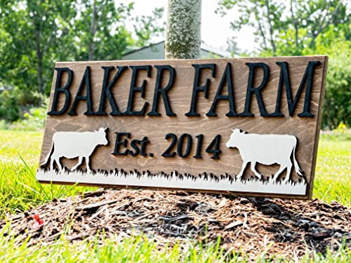 Personalized Farm Sign | Ranch Decor | Farmhouse Wall Decor | Wooden ...