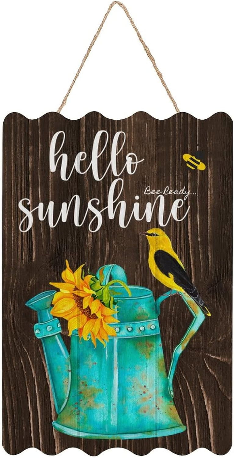 Personalized Farmhouse Art Decor Wooden Bathroom Signs Hello Sunshine ...