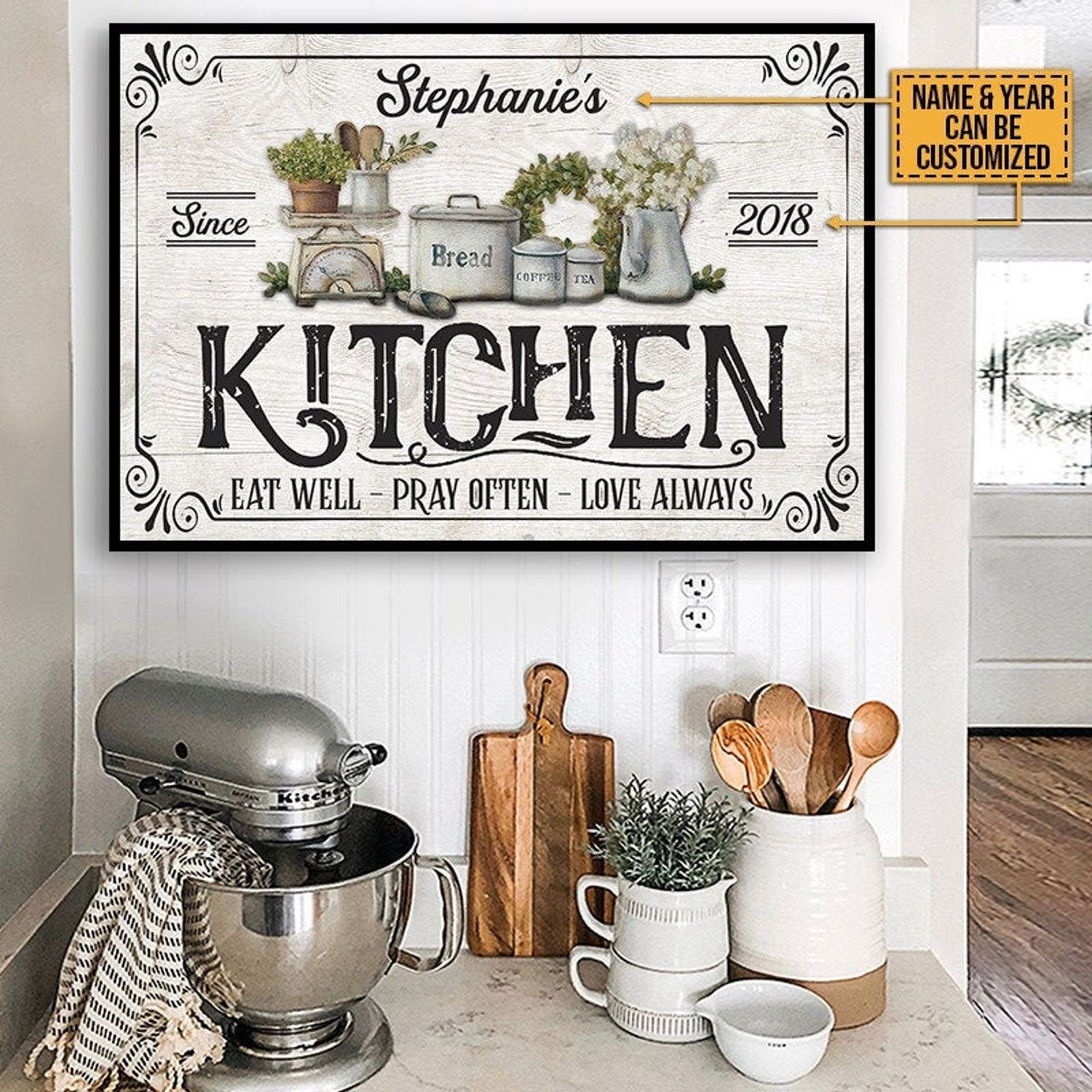 Personalized Farmhouse Kitchen Metal Sign Farmhouse Metal Sign Kitchen ...