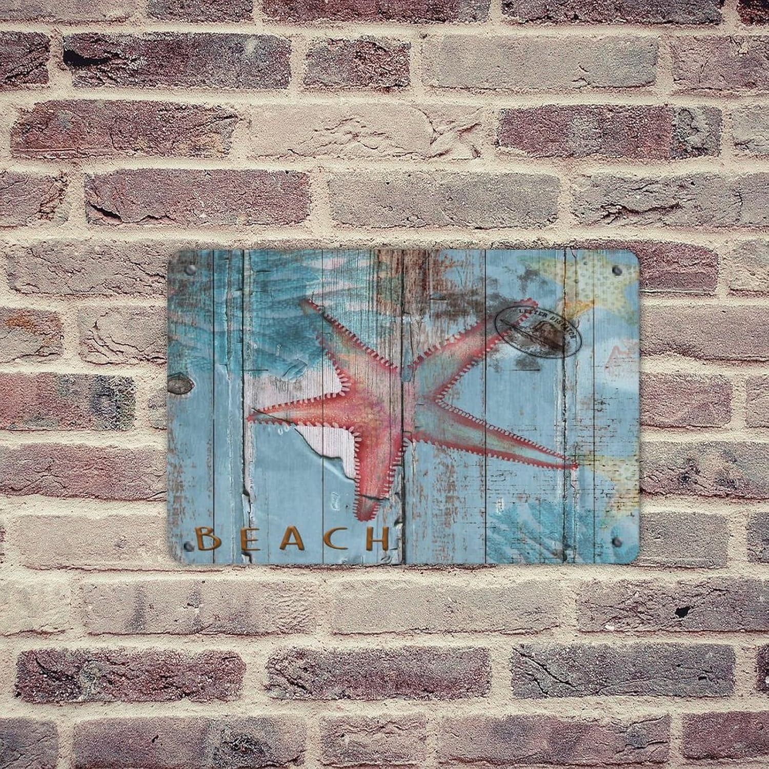 Personalized Fashion Chic Metal Plaque Nautical Beach Ocean Theme ...