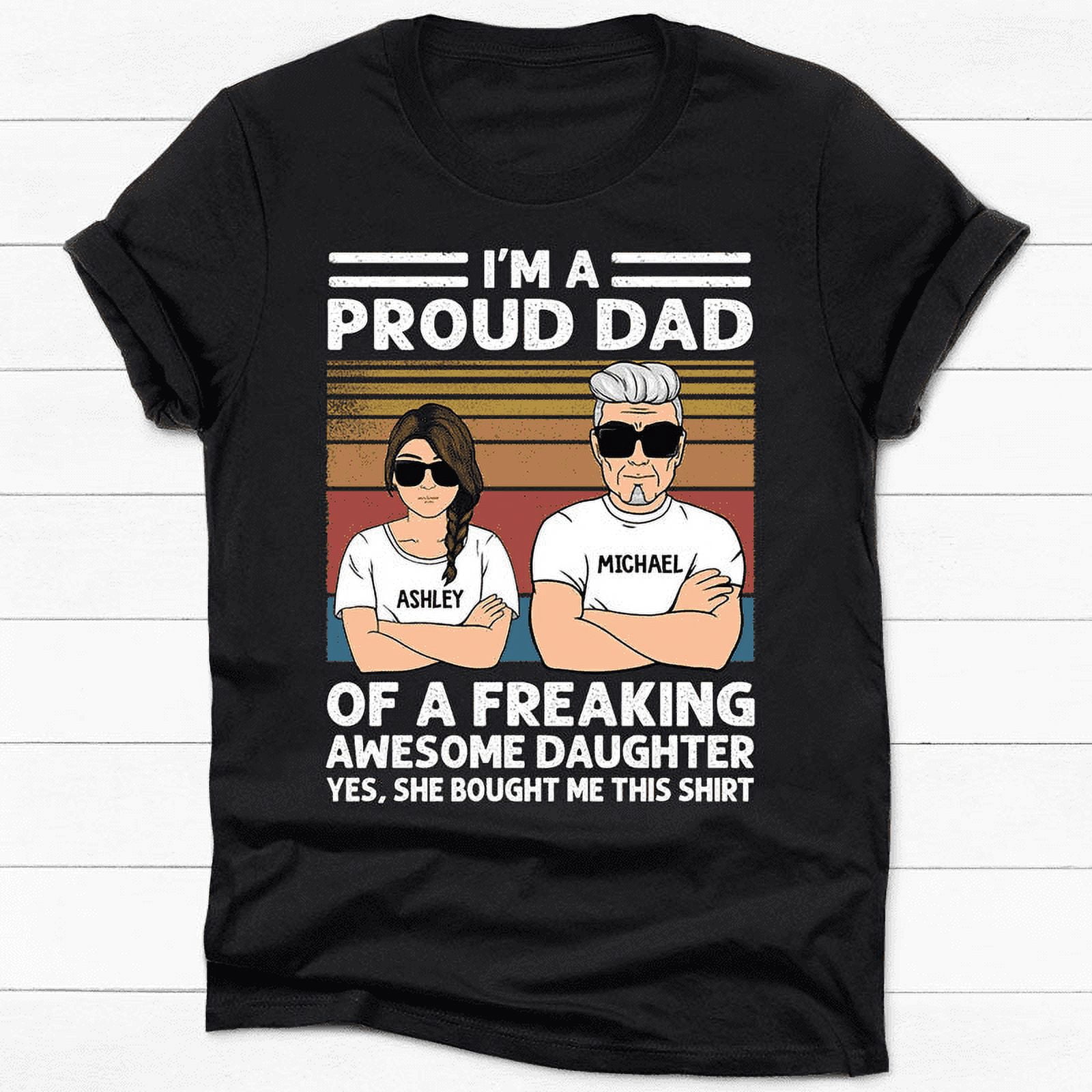 Personalized Father & Daughter Quote Graphic Shirt - Walmart.com