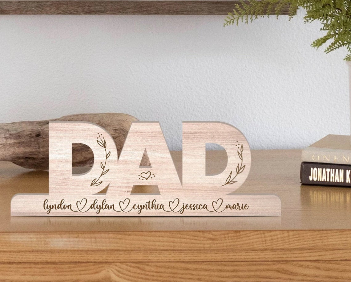 Personalized Father's Day Sign, Father's Day Gift, Gift for Dad, Custom ...