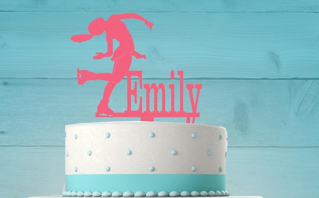 Personalized Female Ice Skater Cake Topper with Keepsake Base, Girl Ice ...