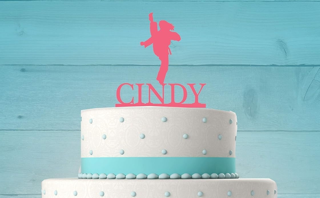 Personalized Female Karate Cake Topper with Keepsake Base, Karate Decor ...