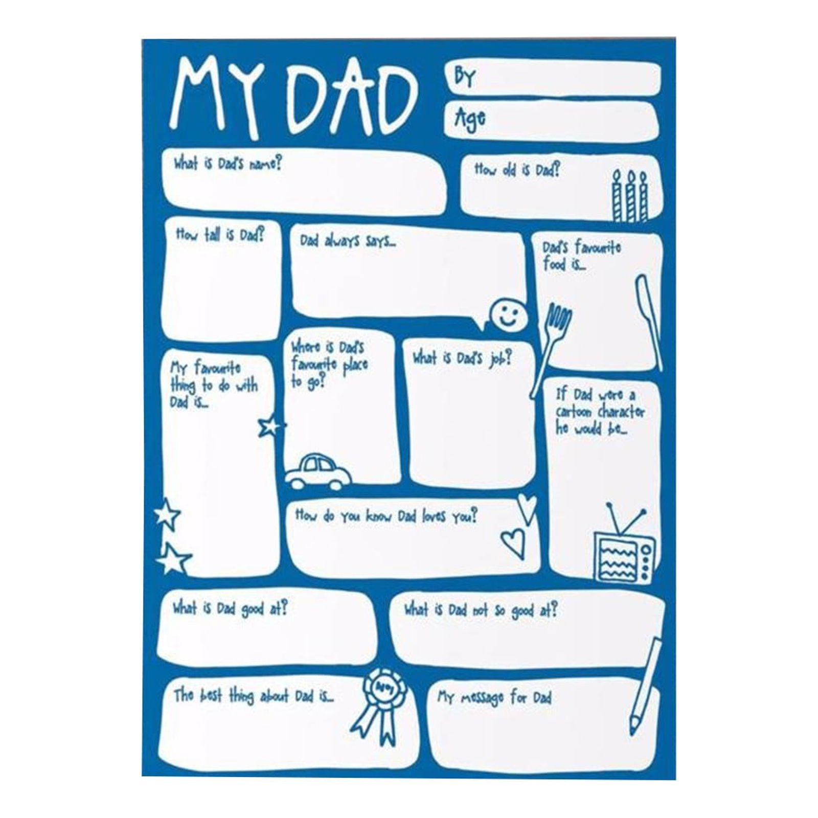Personalized Fill-in-the-Blanks Interview Keepsakes Fun Best Father's ...