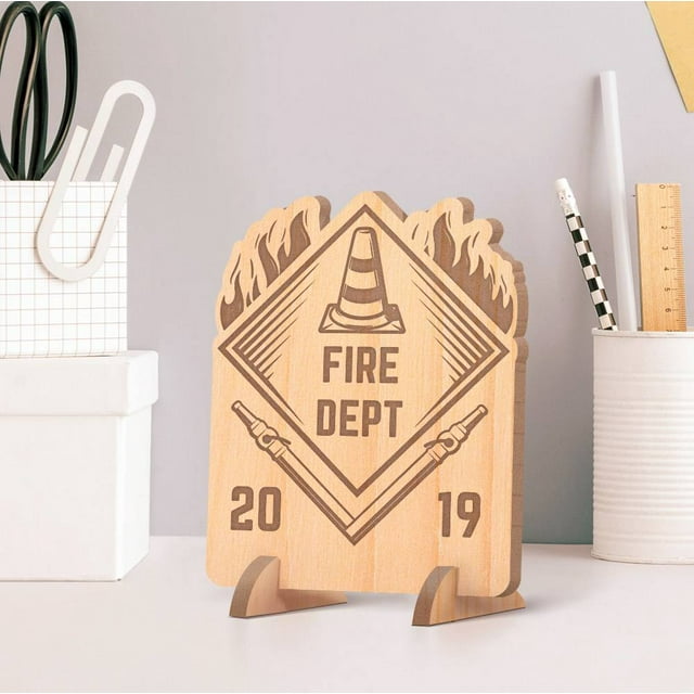 Personalized Fire Department& Year Wooden Gift Card - Walmart Business ...