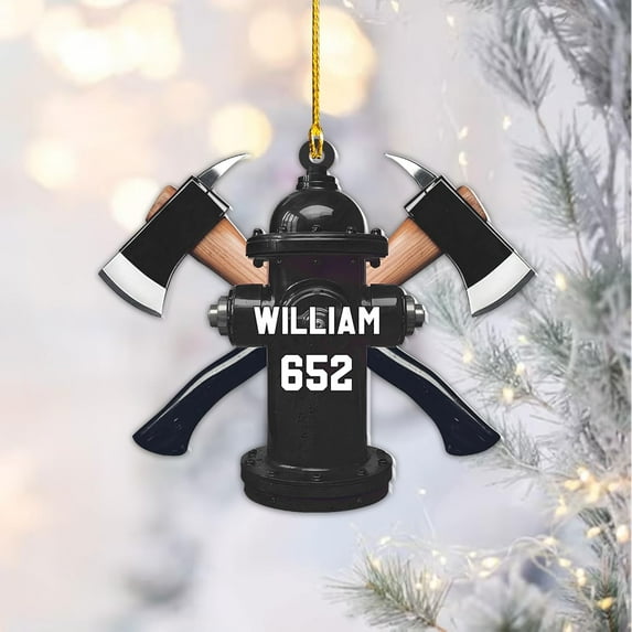 Personalized Firefighter Ornament 2025, Firefighter Ornaments, Firefighter Ornaments for ...