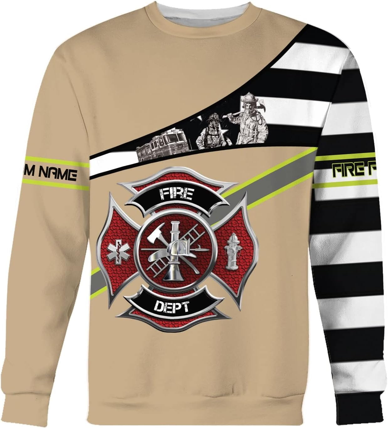 Personalized Firefighter Shirt Custom Name Fire Man Firefighter Gift ...