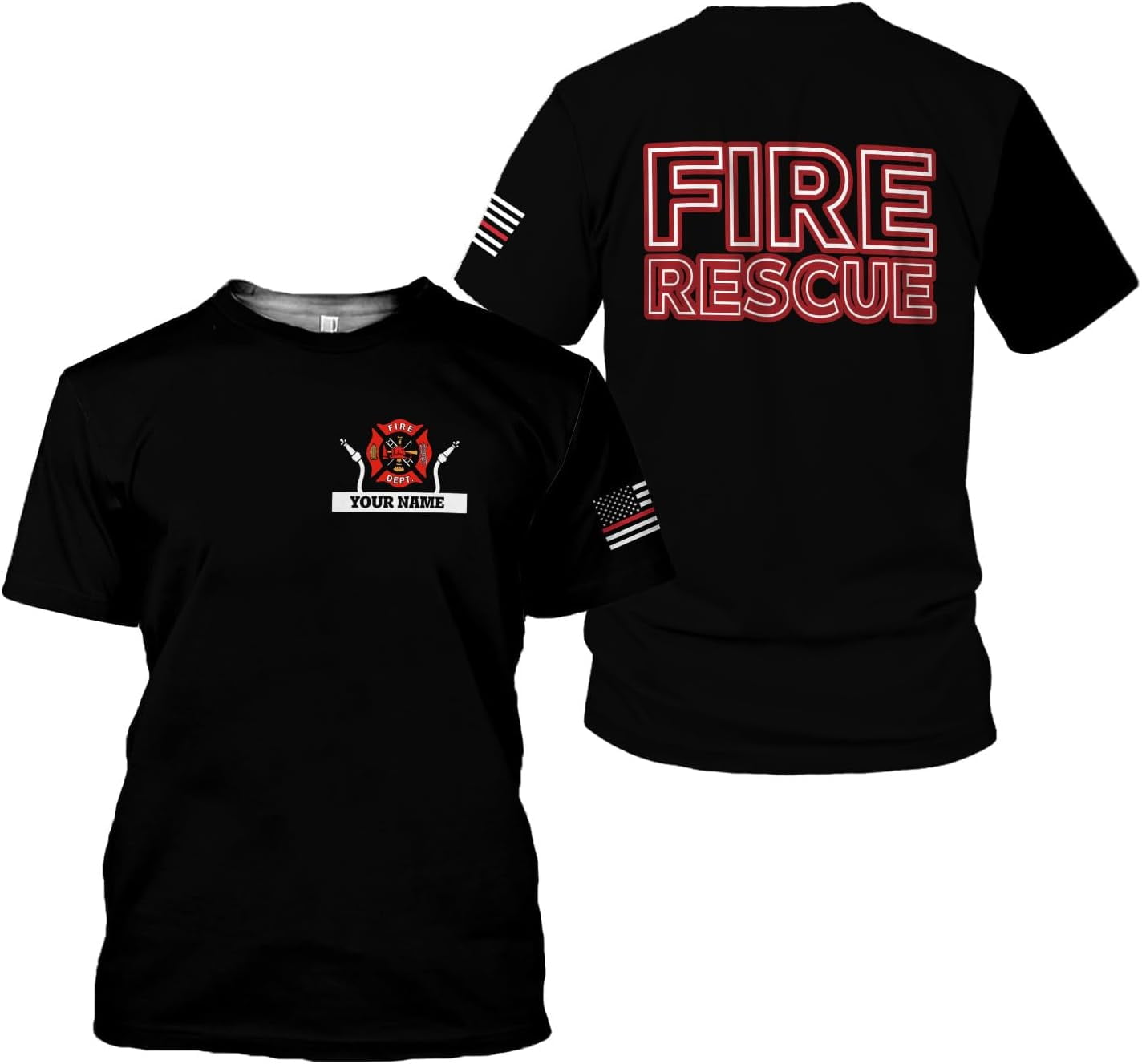 Personalized Firefighter Shirt, Fire Department Shirt, Fireman Shirt ...