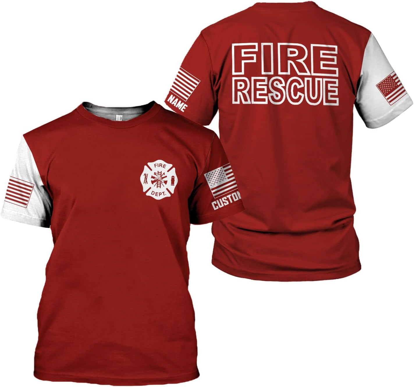 Personalized Firefighter Shirt, Fire Department Shirt, Fireman Shirt ...