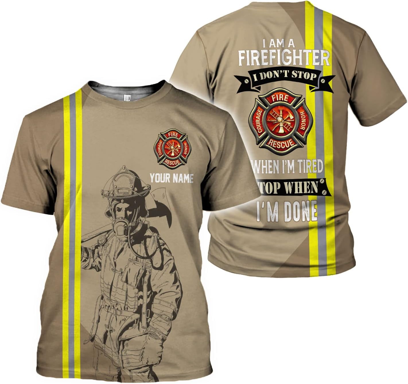 Personalized Firefighter Shirt, Fire Department Shirt, Fireman Shirt ...