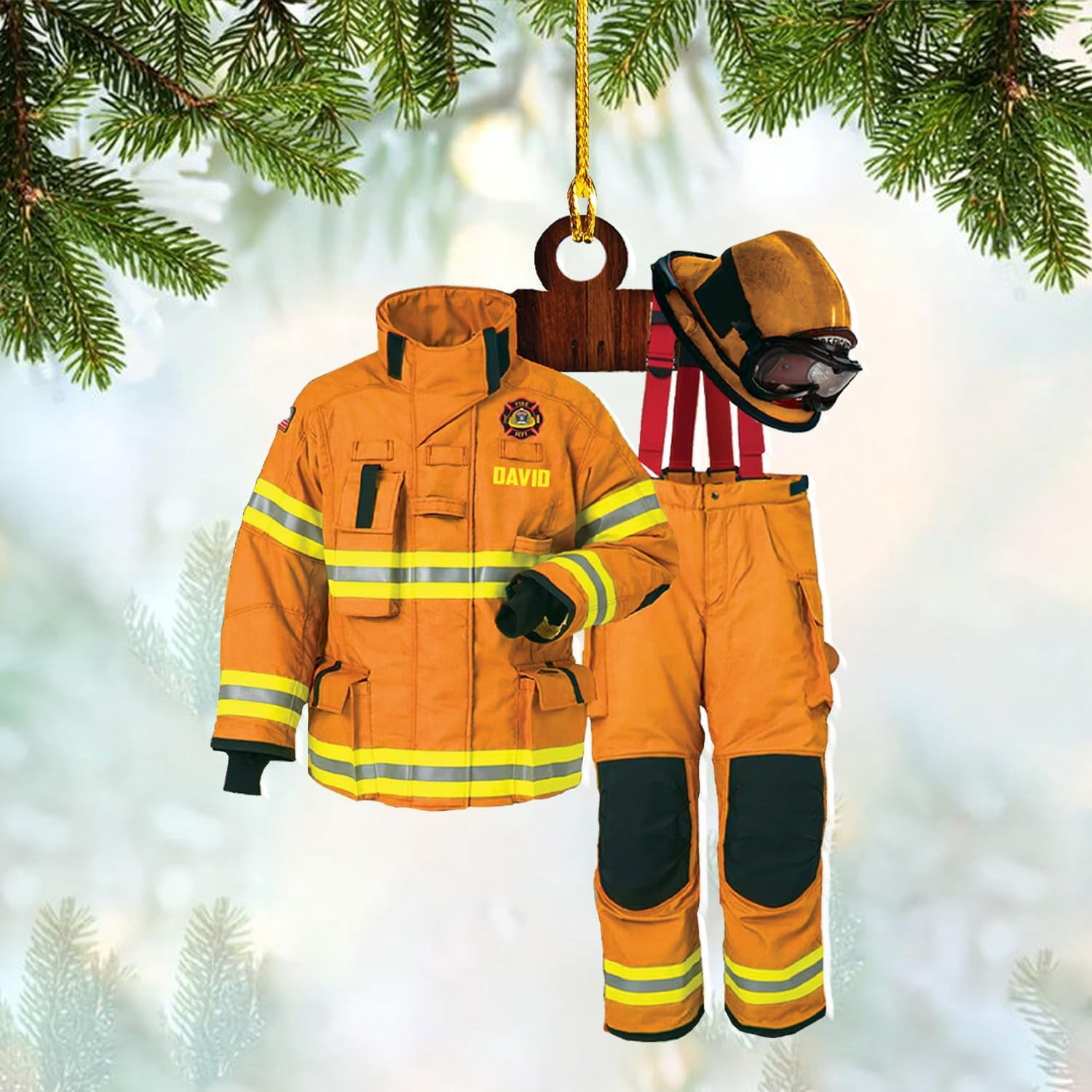 Personalized Firefighter Uniform Ornament Firefighter Gifts for Men ...