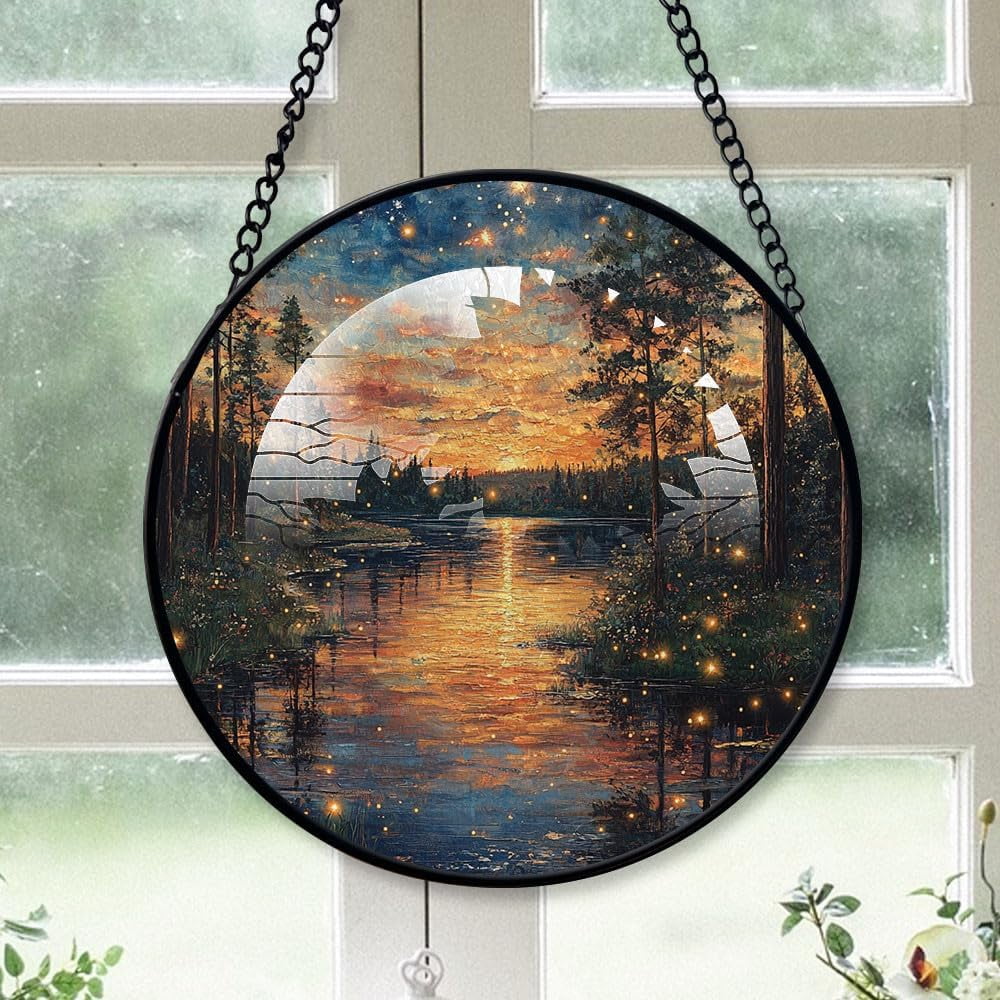 Personalized Fireflies Sky Suncatcher Stained Glass Suncatchers ...