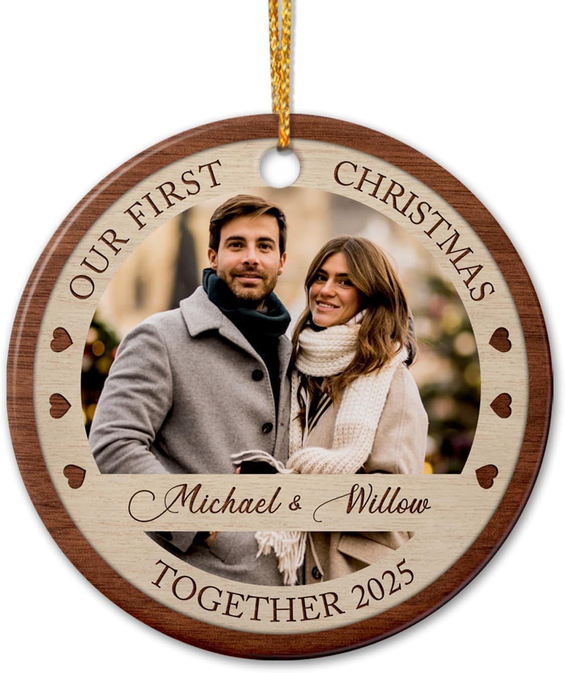 Personalized Our First Christmas Together Ceramic Ornament, Mr & Mrs ...