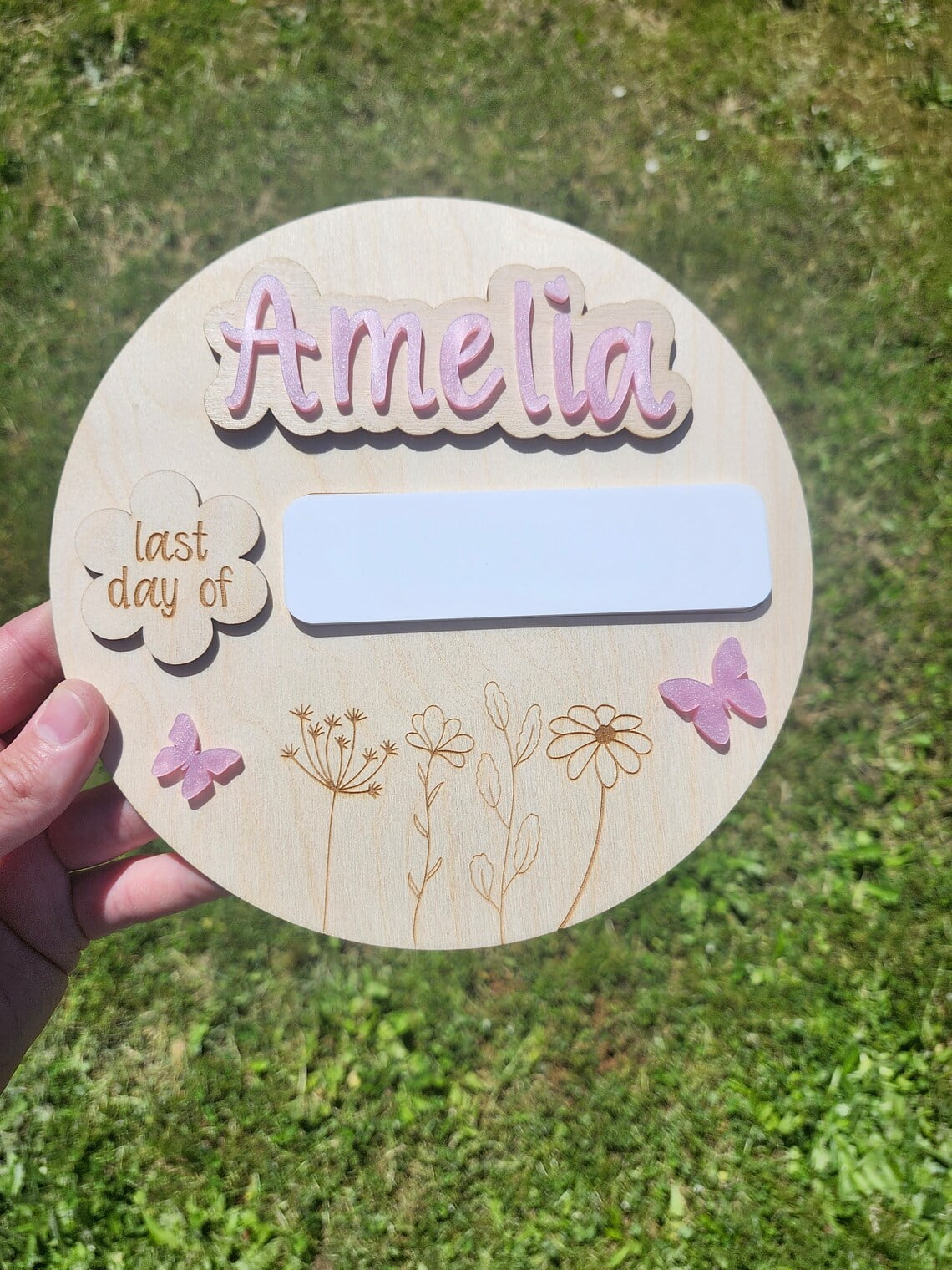 Personalized First Day of School Flower Sign for Kids First Day of ...
