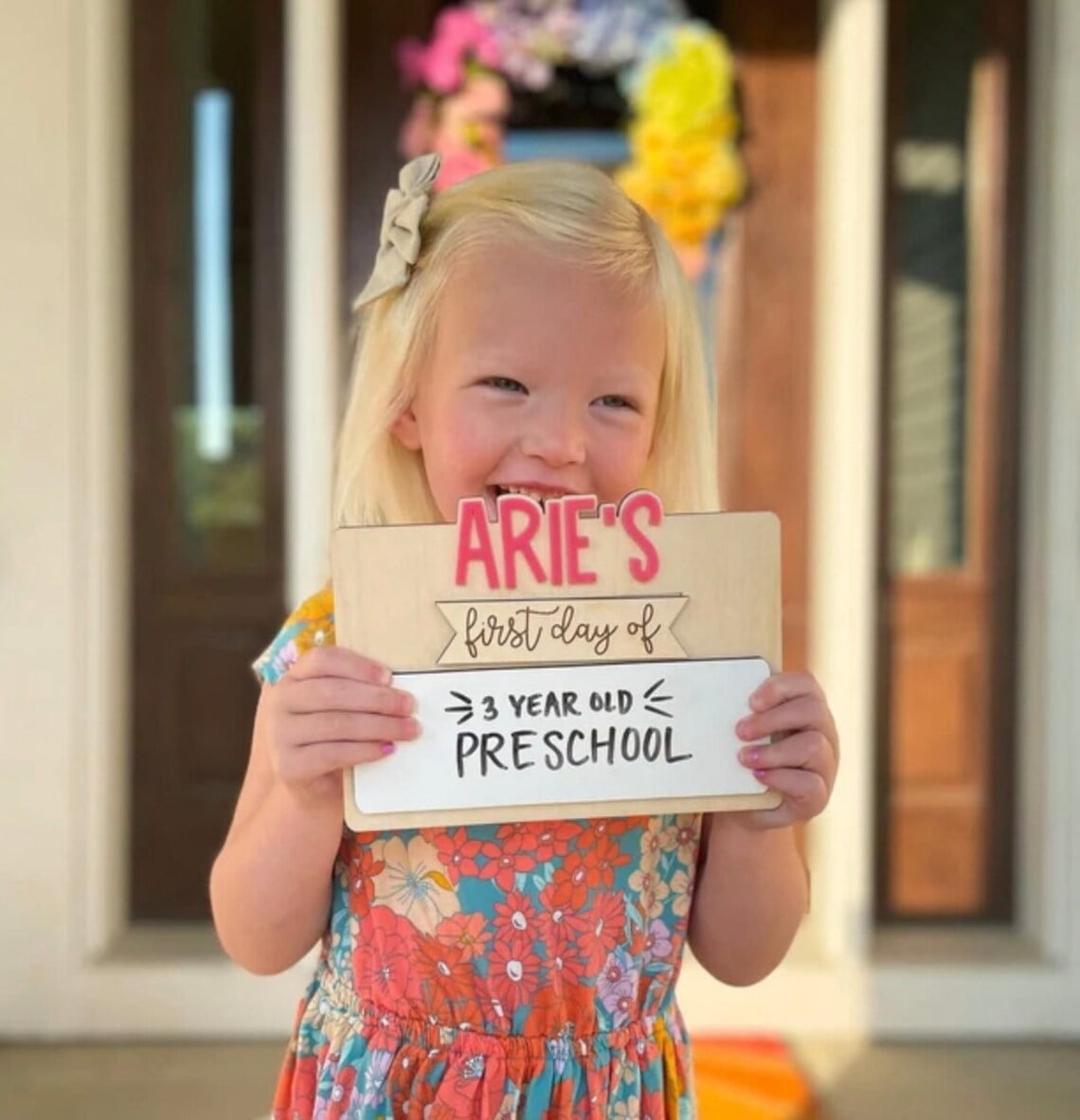 Personalized First and Last Day of School Sign, Back To School ...