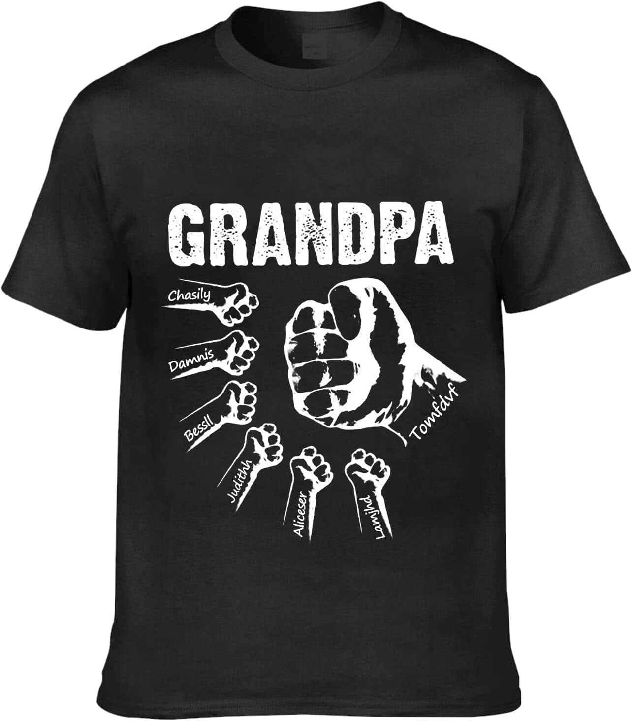 Personalized Fist Bump T Shirt Custom 1-10 Names Dad T Shirts Funny ...