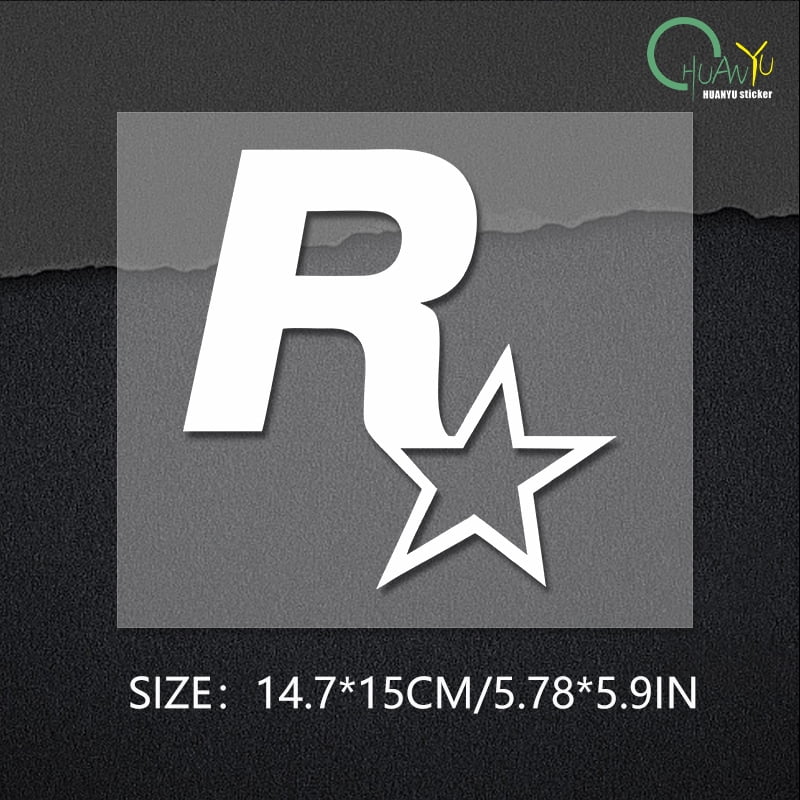 Personalized Five pointed Star R Star Car Logo Body Sticker Car ...
