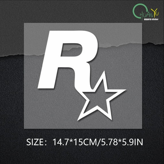 Personalized Five pointed Star R Star Car Logo Body Sticker Car ...