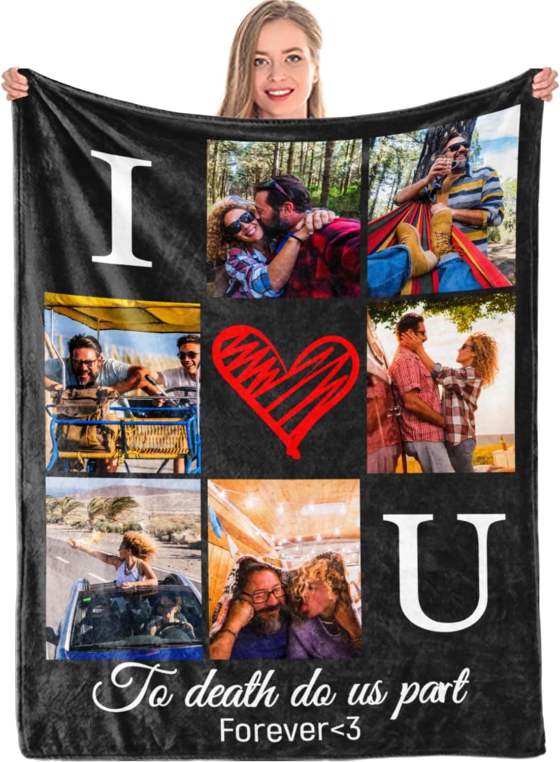 Personalized Fleece Throw Pictures Blanket for Family Friends Pets ...