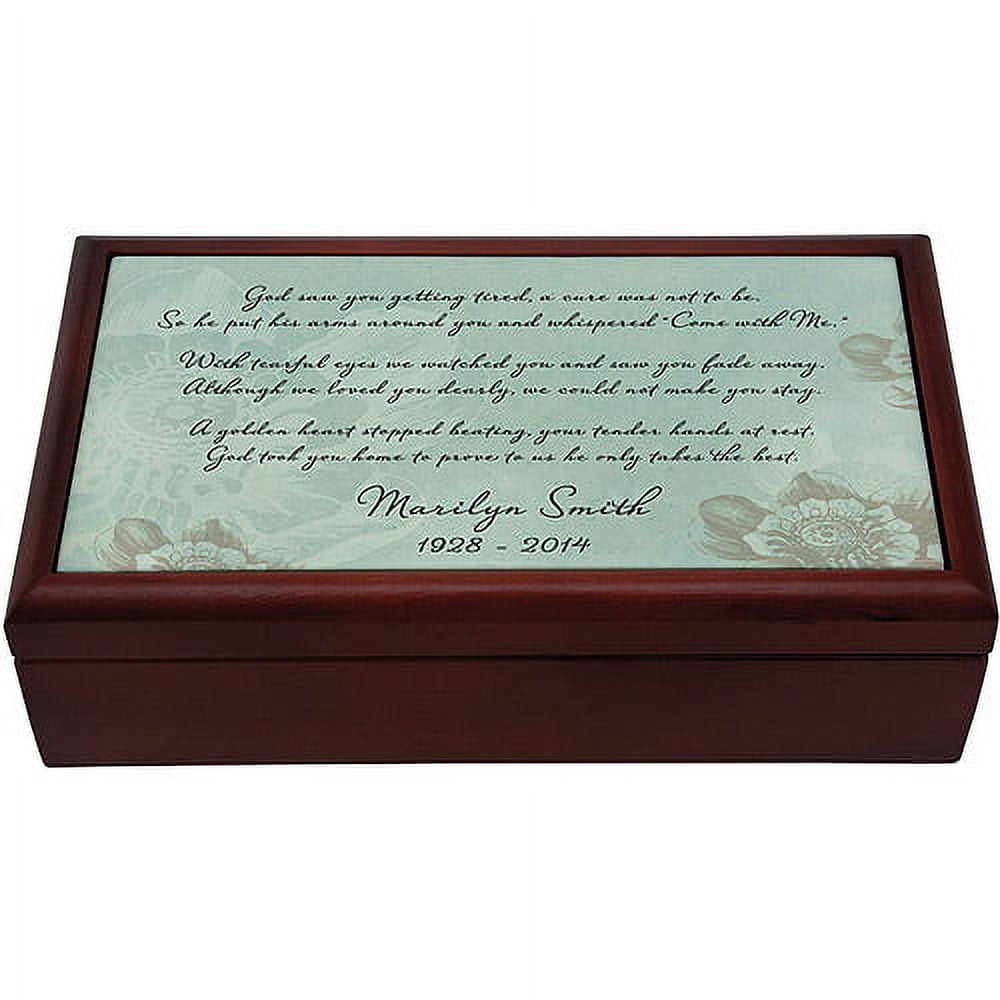 Personalized Floral Memorial Keepsake Box - Walmart.com
