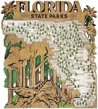 Personalized Florida State Park Travel Map, Florida State Park Map Sign ...
