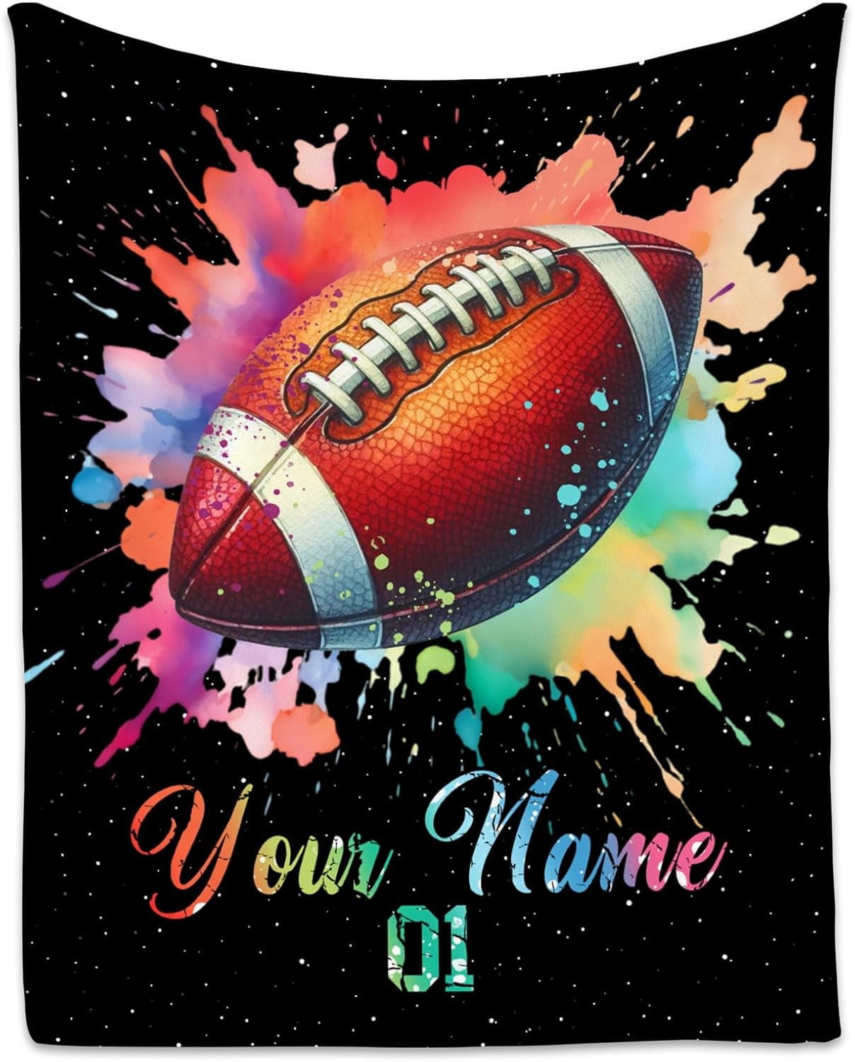 Personalized Football Blanket, Custom Football Gifts for Boys Men ...