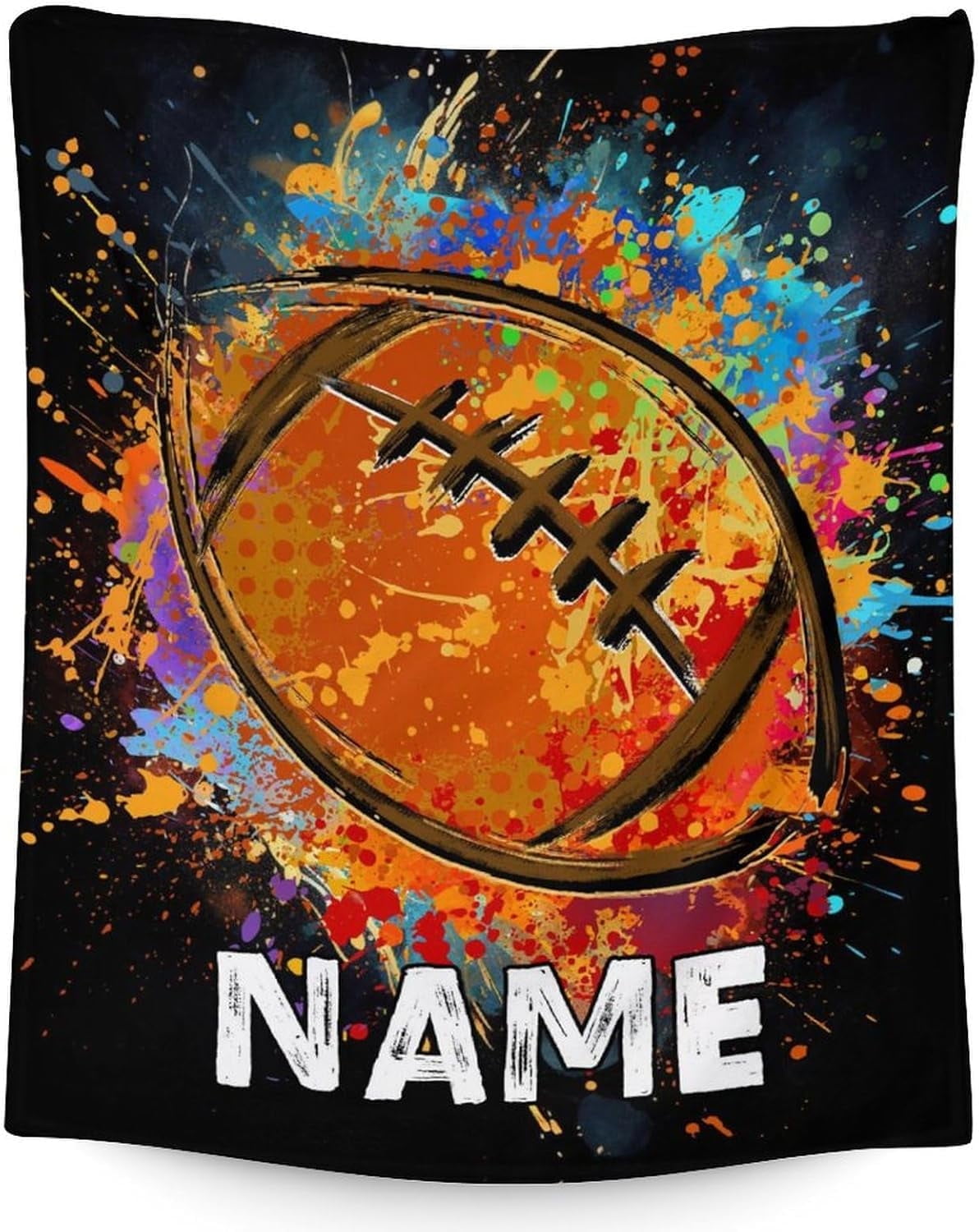 Personalized Football Blankets and Throws - 50x40 Inches Sport Throw ...