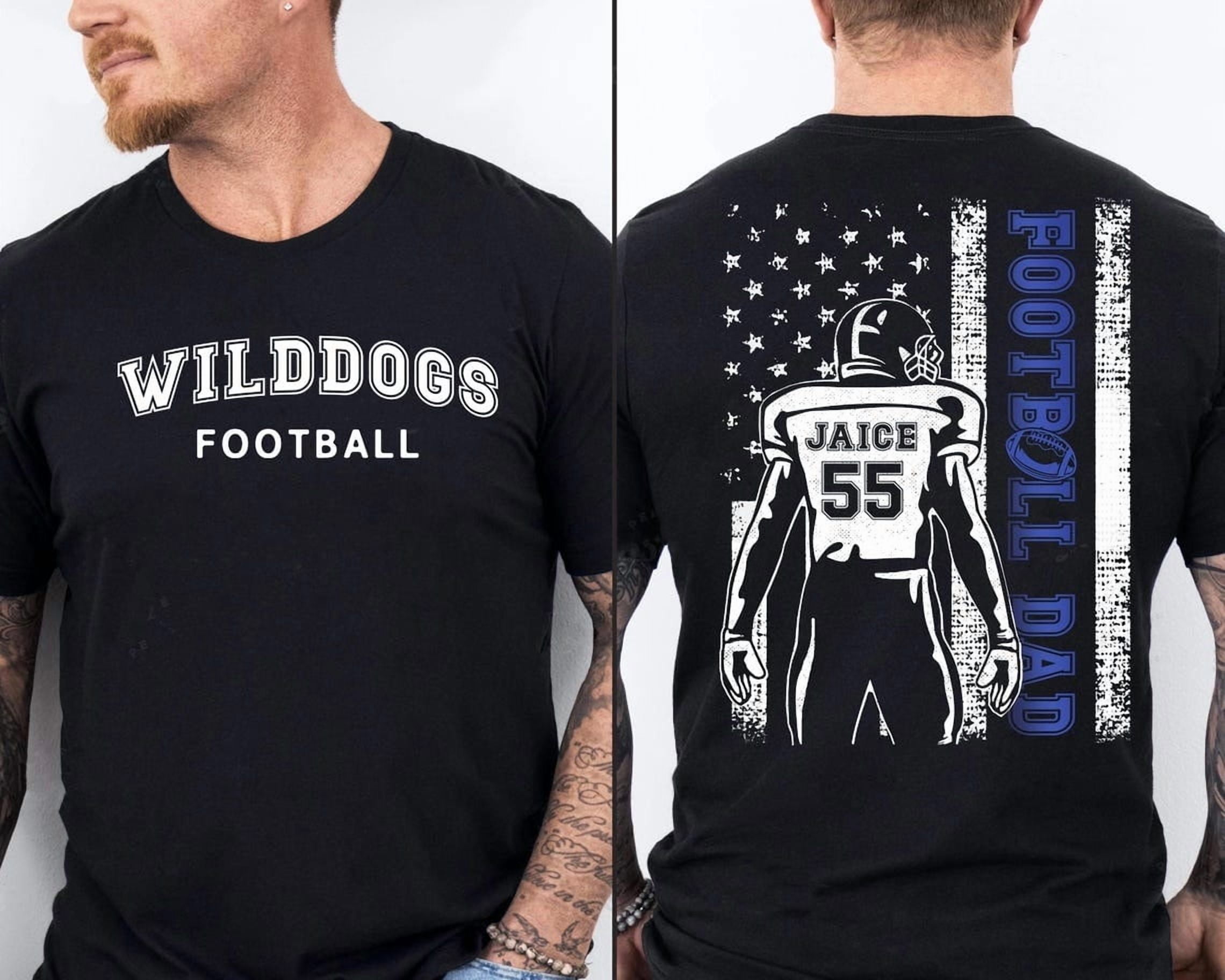 Personalized Football Dad Shirt, Football Team, Custom Name Number ...
