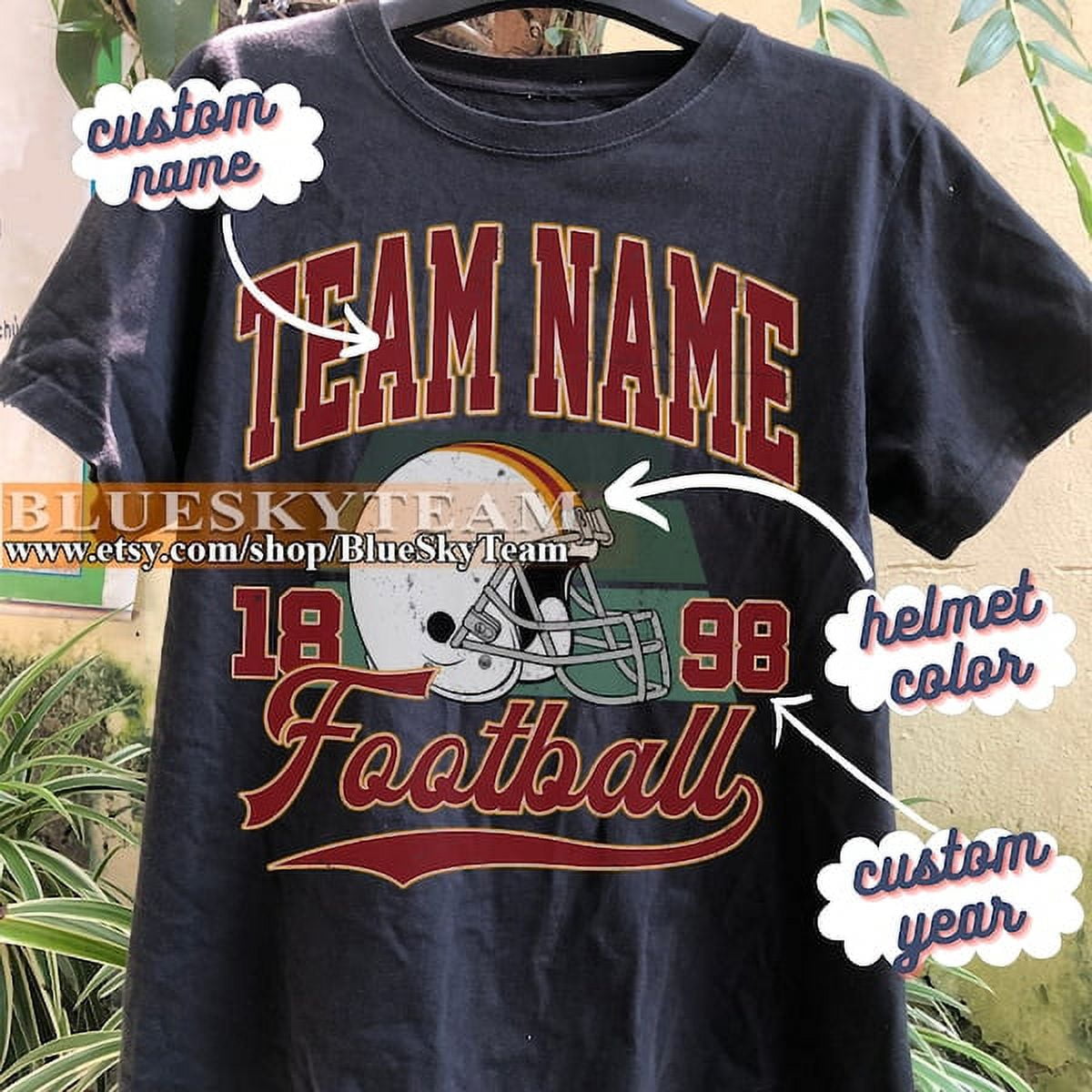 Personalized Football Team Shirt, Custom Team Custom Year Custom Helmet ...