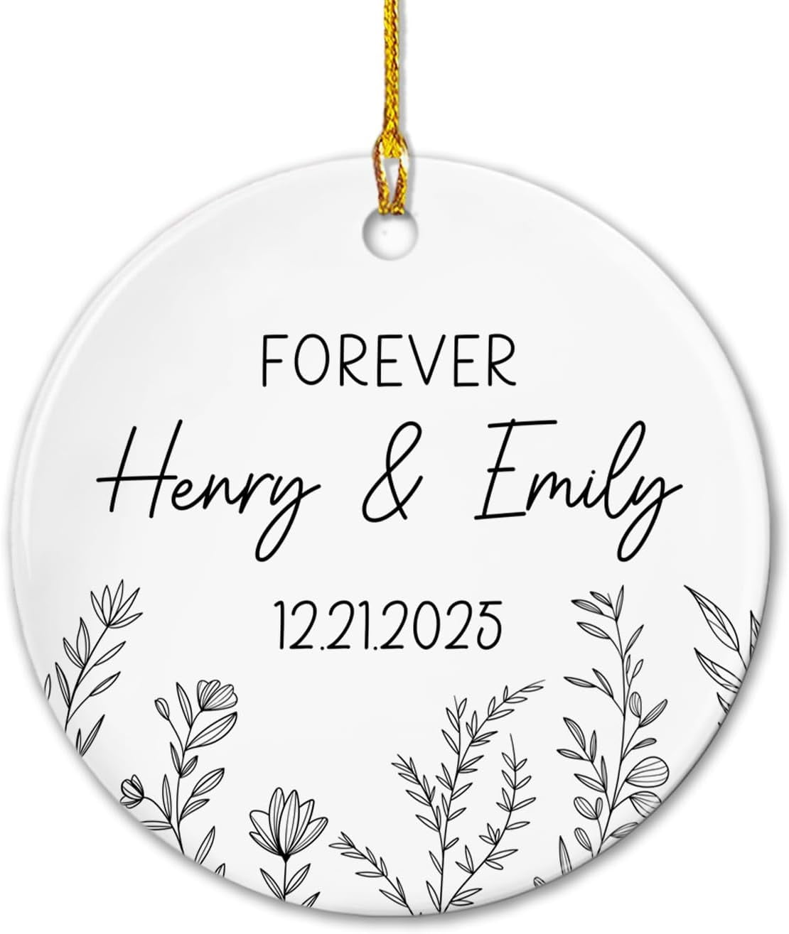 Personalized Forever Ceramic Ornament for Him Her Couple Mr & Mrs ...