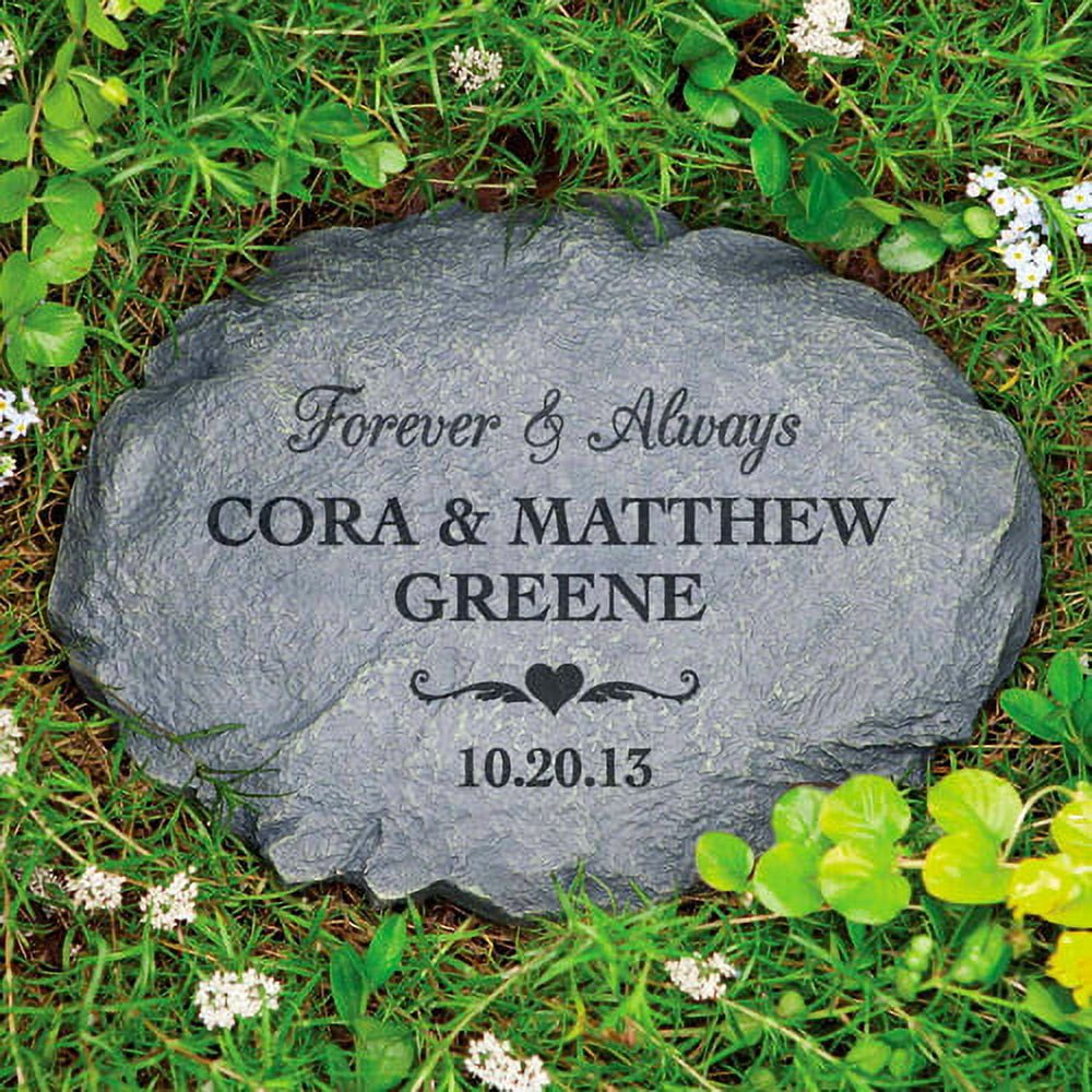 Personalized Forever and Always Garden Stone - Walmart.com