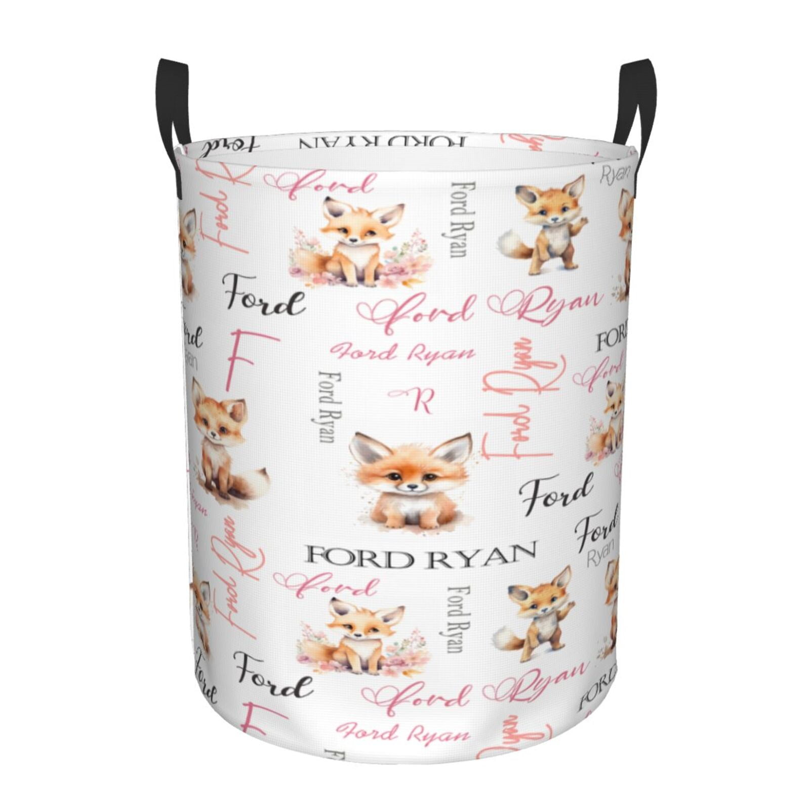 Personalized Fox Baby Laundry Hamper Kids Name Laundry Baby Baskets ...